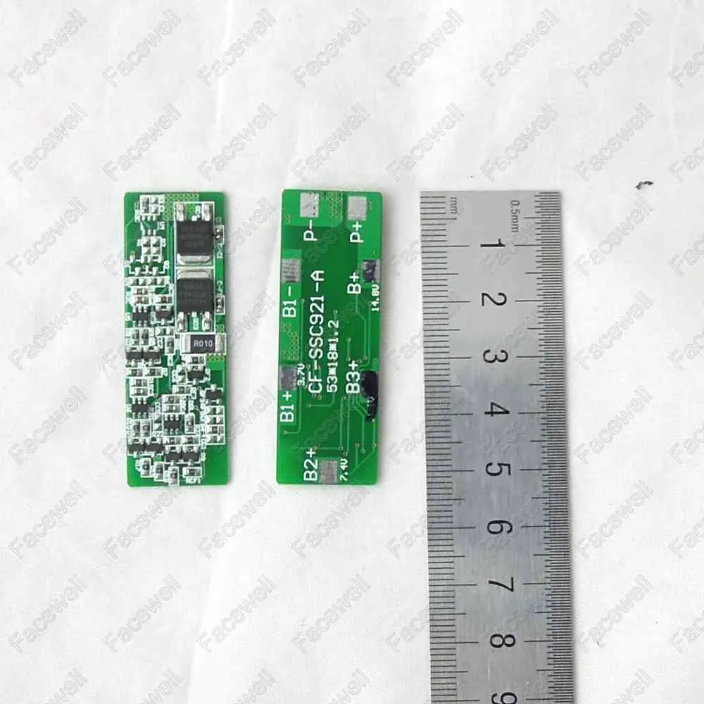 11.1V 12V 12.6V 12A lithium bms 3s protection board pcb pcm 3S polymer ...