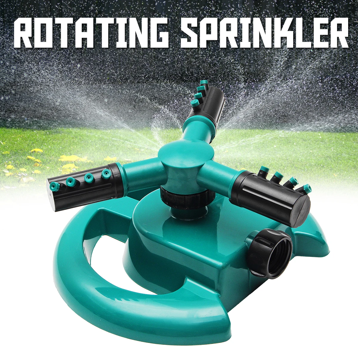 Garden Rotating Sprinklers Automatic Watering Grass Lawn 360 Degree ...