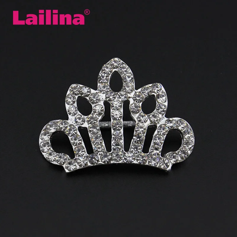 100pcs-lot-Crystal-Rhinestones-silver-plating-Crown-Button-for ...