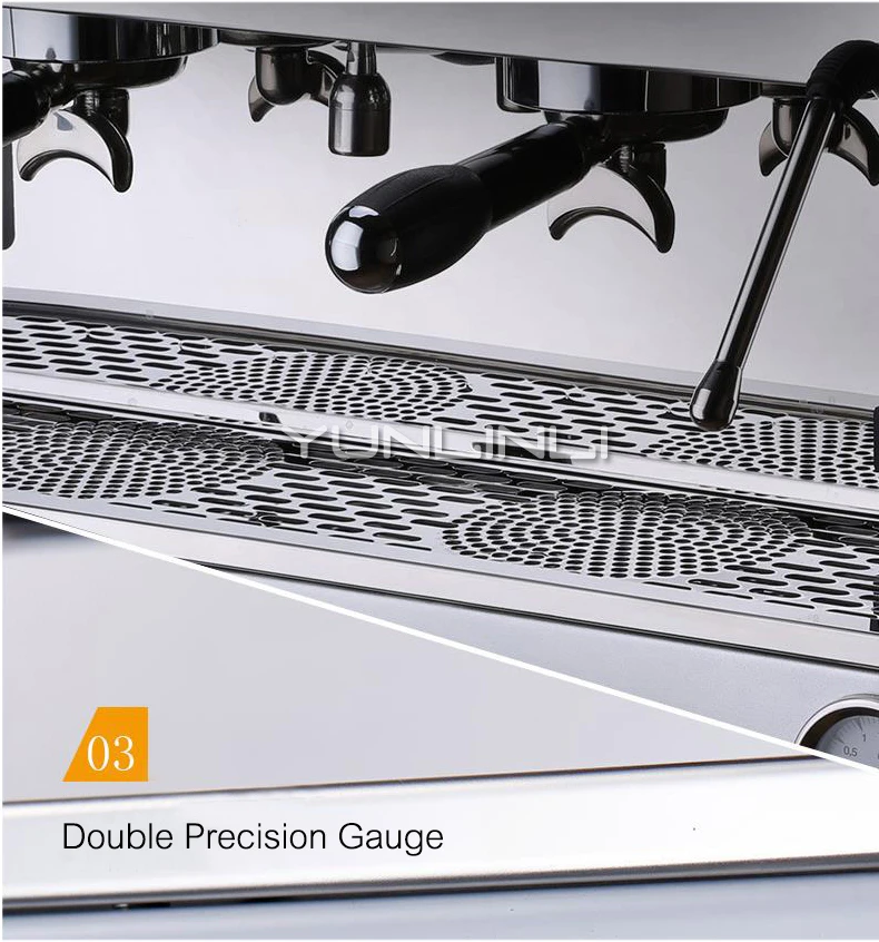 Commercial Semi-Automatic Espresso Machine Double-headed Italian Coffee ...