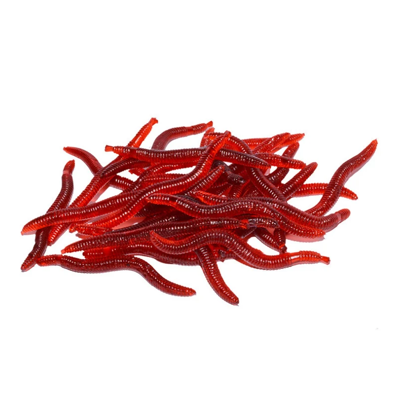 30pcs Fishing Lures Lifelike Fishy Smell Red Soft Lures Simulation ...