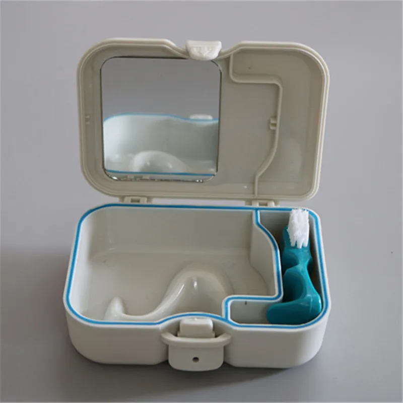 Dental-Tooth-Box-with-Mirror-and-Brush-Autoclavable-Denture-Storage-Box ...