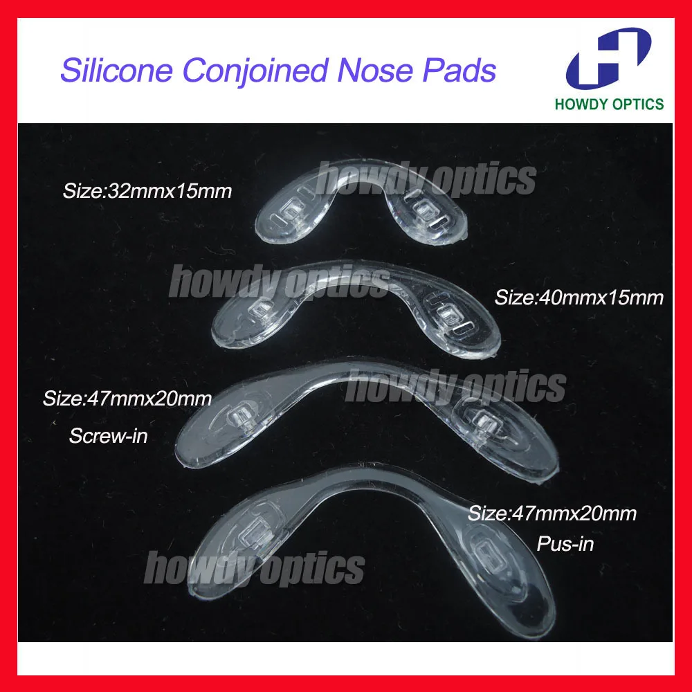 Free Shipping 500pcs/lot Eyeglasses Silicone Conjoined Push inNose Pads ...