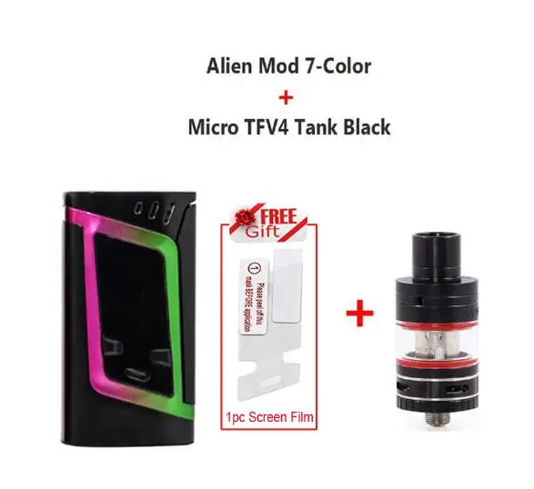 Original SMOK Alien Box Mod Kit 220W With V8 Baby Tank Vape Electronic ...