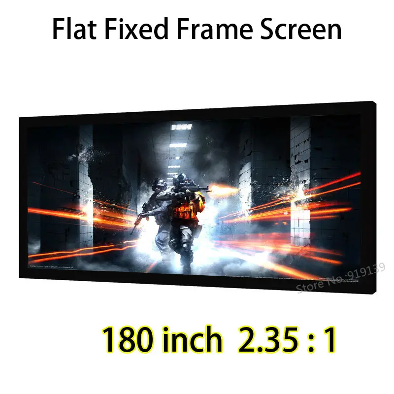 Gain 1.2 Matte White Fabric 180" Diagonal 2.35x1 Widescreen Flat Fixed ...