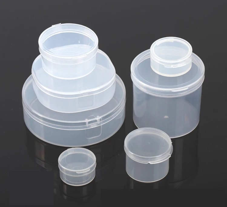 30pcs Half Transparent PP Storage container Cans clear Round gift Small ...