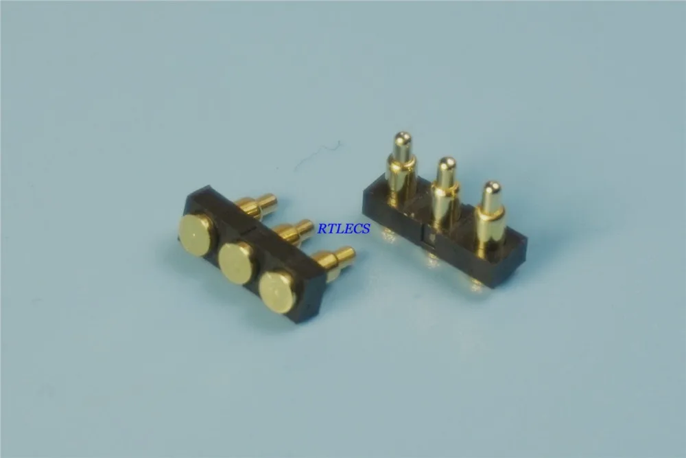 10pcs Spring loaded pogo pin connector 3 Pin Pitch 2.54mm Surface Mount ...