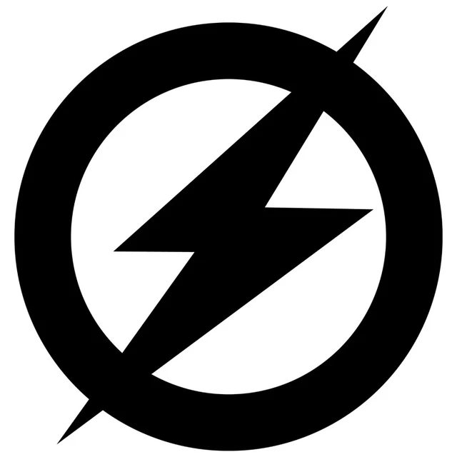 The Flash Symbol Black And White