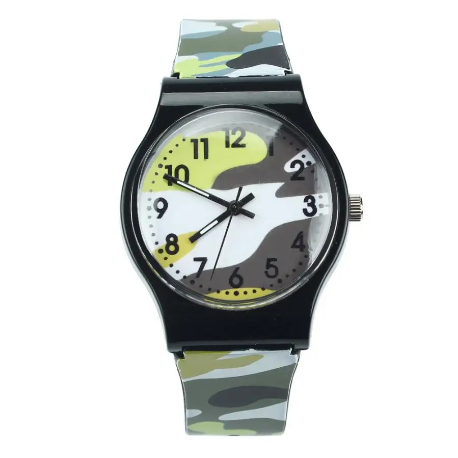 2018 Fashion Children Watches Camouflage Style Boy Girls LED Analog ...