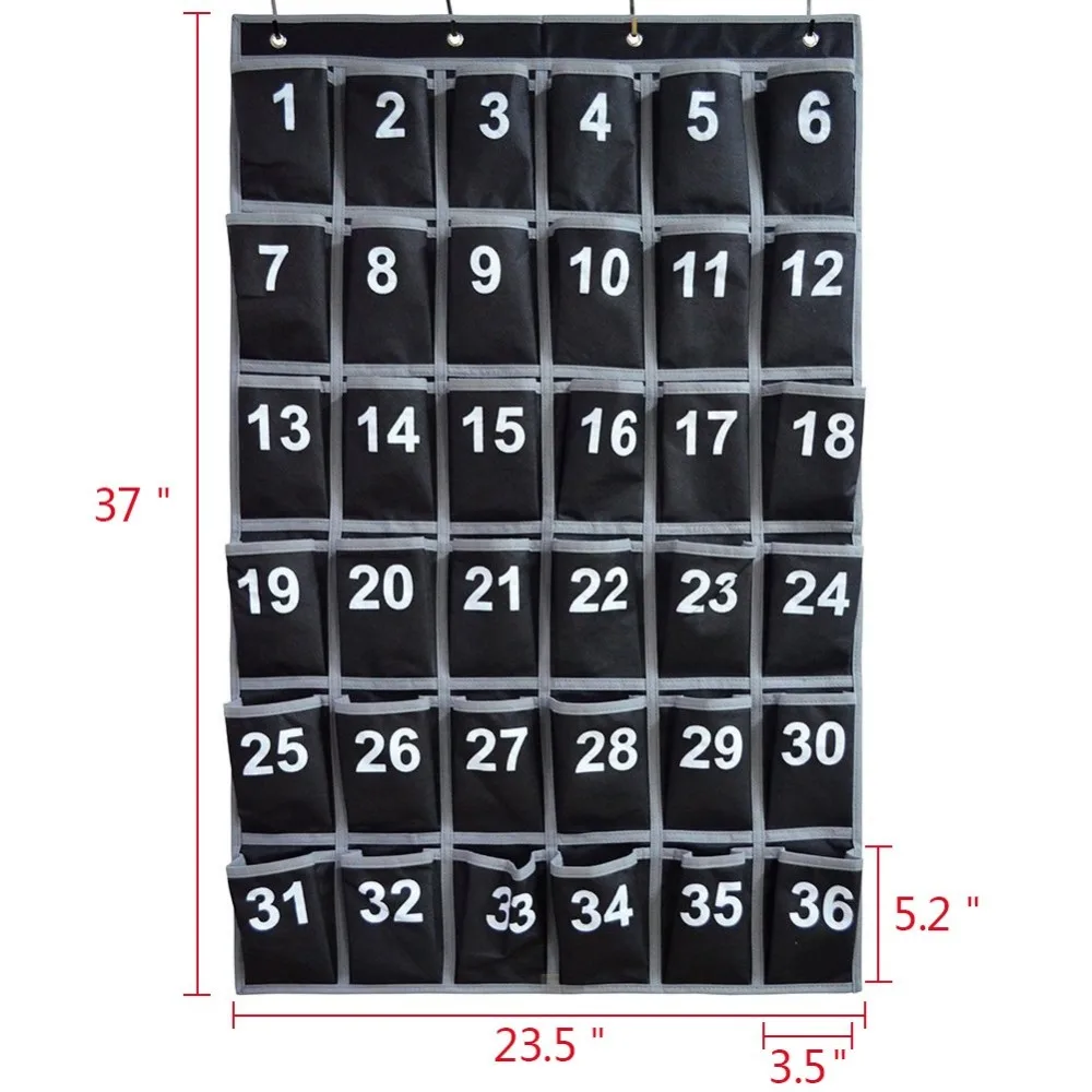 Teaching Supplies Numbered Classroom Organizer Closet Pocket Chart Cell ...