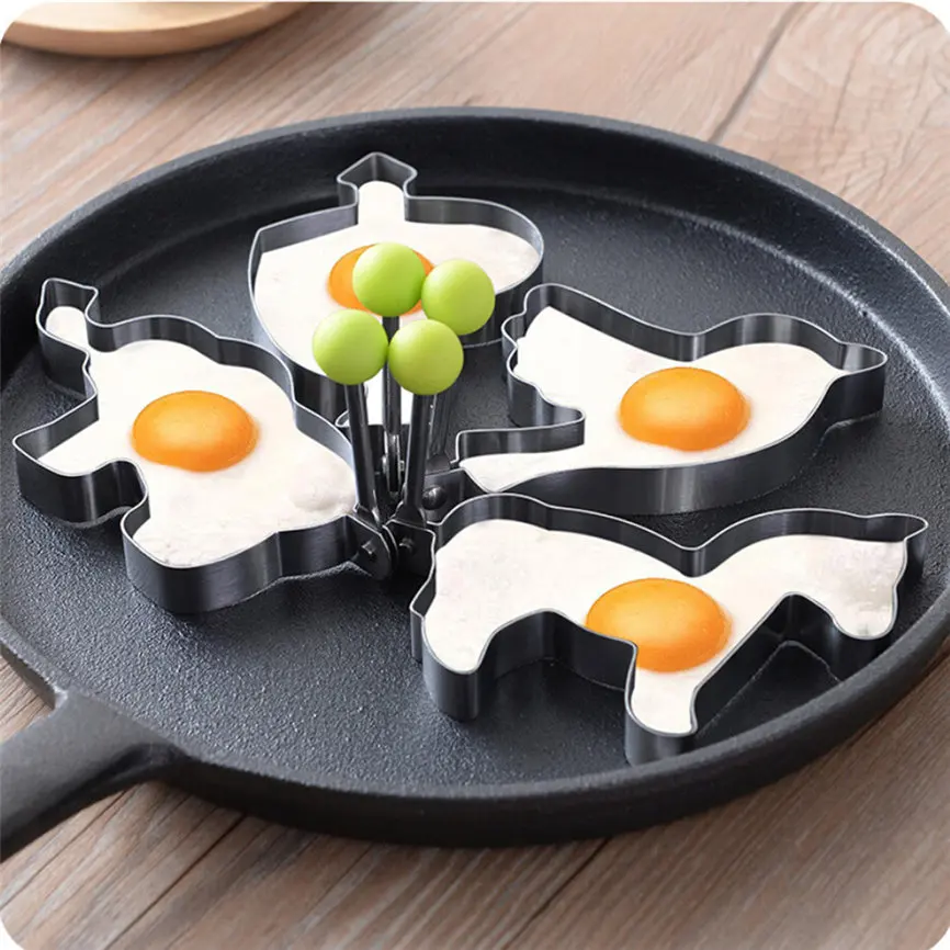New Stainless Steel Fried Egg Shaper Love Meal Pancake Mould Mold ...