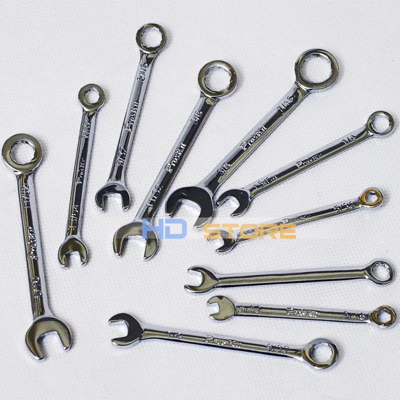 10pcs set Proskit Small Wrench British Ring Spanner Open End Wrench 10pcs set Proskit Small Wrench British Ring Spanner Open End Wrench