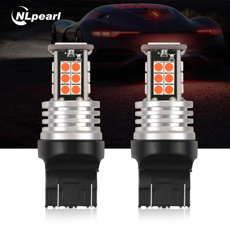 NLpearl 2x lámpara de señal T20 7443 LED 7440 W21W W21/5W luces Led de señal de giro 1157 P21/5W ...