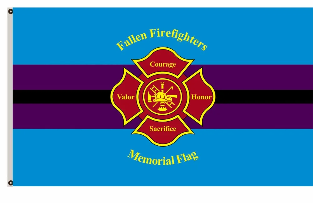 Fallen Firefighters Memorial Indoor Outdoor Printed Nylon Polyester ...