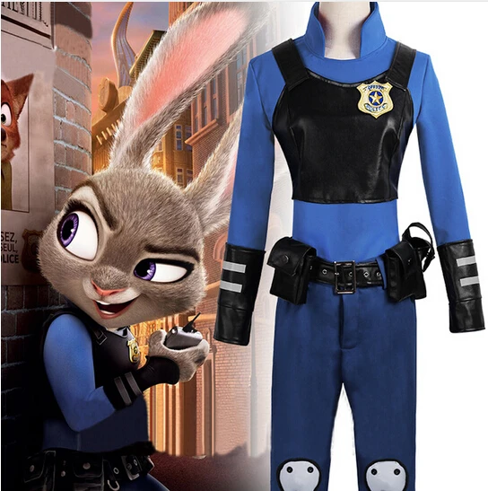 2016 New Zootopia Judi Costume Officer Rabbit Judy Hopps Cosplay ...