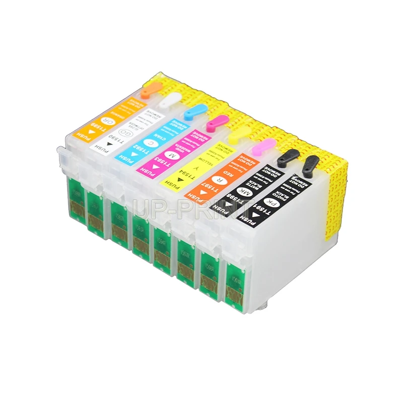 UP 5sets R1900 T0870 t087 87 Refillable Ink Cartridge compatible for ...