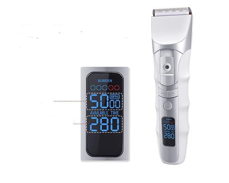LCD Professional Adult Hair Clipper Beard Trimmer Men Electric ...