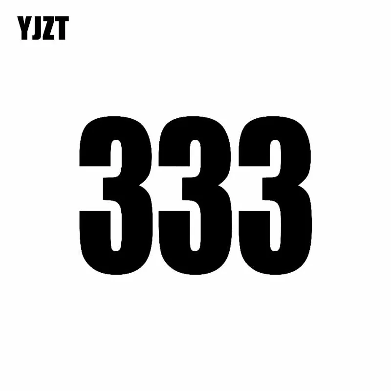 YJZT 15CM*10.1CM Fashion Fun Race Number 333 Vinyl Car styling Car ...