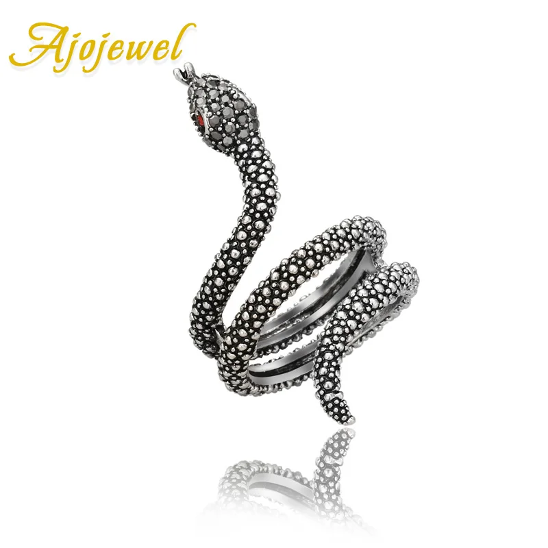 Size 7 9 Cool Ring Snake Jewelry With Red Eye Vintage Animal Jewelry ...