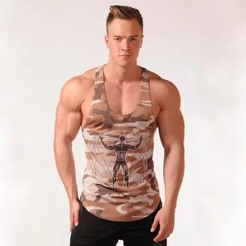 Camouflage Sleeveless Men’s Gym Bodybuilding Tank Top - Men's Fitness ...
