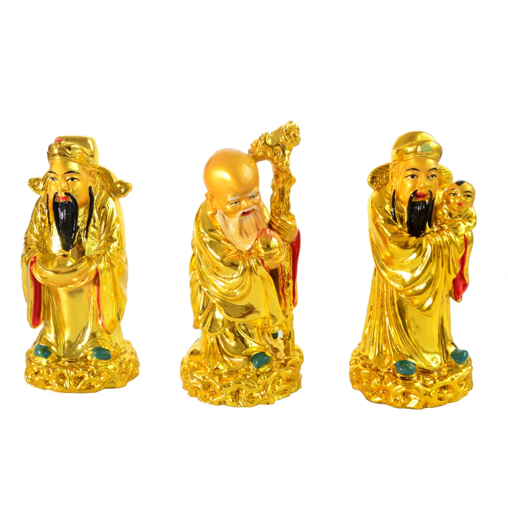 Feng Shui Fu Lu Shou Three Goddesses Fuk Luk Sau H:5" Sku:j2174 ...