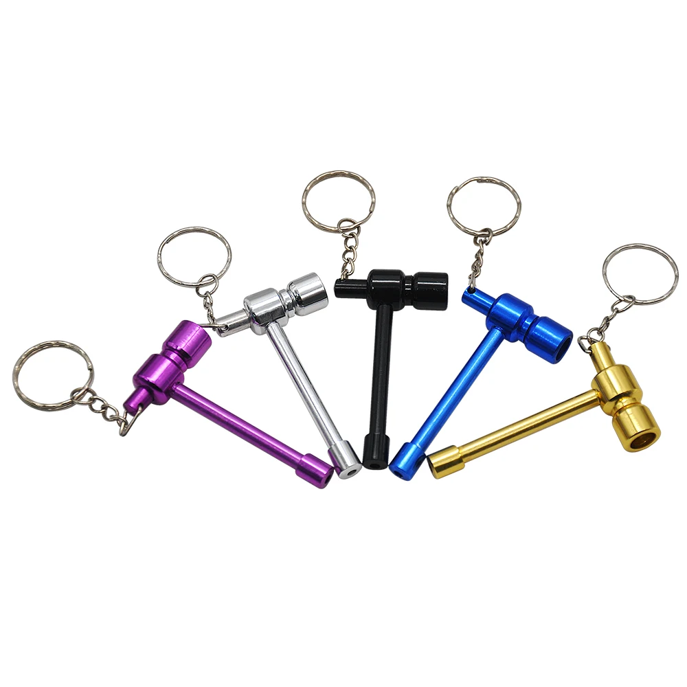 Key Chain Free Type Metal Smoking Pipe Tobacco Creative Disguise ...