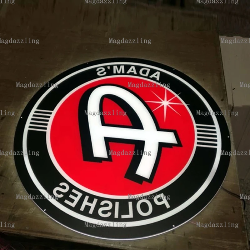Round Backlit Display Signs
