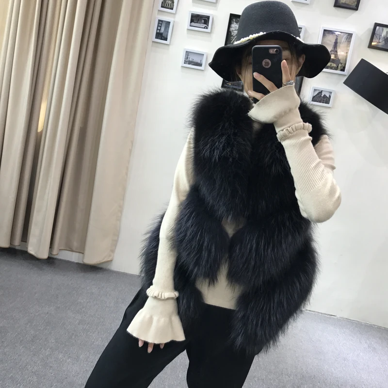 Chaleco YIN FEI Chaqueta de piel natural de piel auténtica para mujer, chaleco de piel de ...