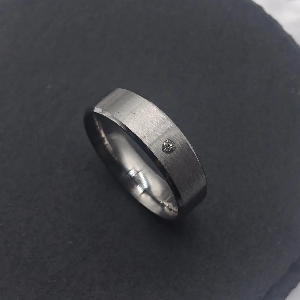 Simple-eternal-faith-Men-s-ring-Stainless-Steel-zircon-stone-inset ...