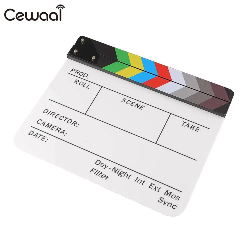 Cewaal Director Video Scene Clapperboard Acrylic Movie Action Slate ...