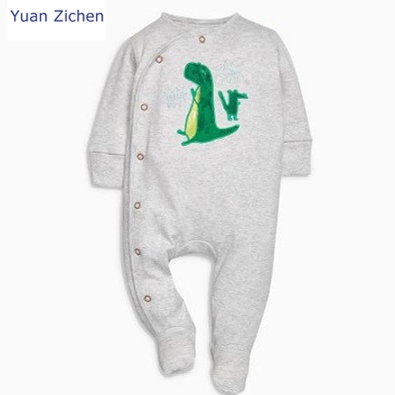 Baby Clothing Baby Boy Girl Rompers Cartoon Dinosaur Infants Long ...