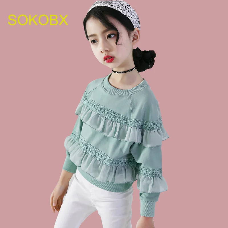 SOKOBX Girls Blouse Spring Autumn Girls Tassel Tops Tee Striped Blouse ...
