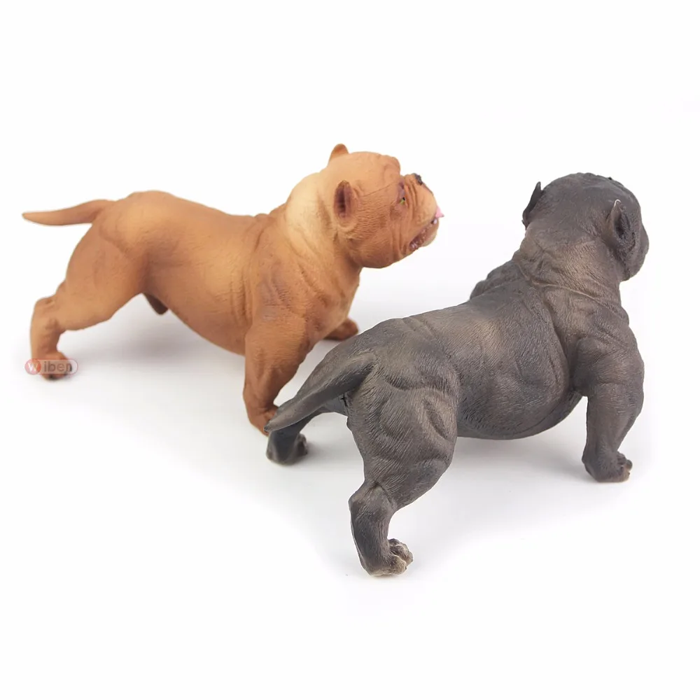 Plastic Realistic Wildlife Animals American Bully Pitbull Dog Action ...
