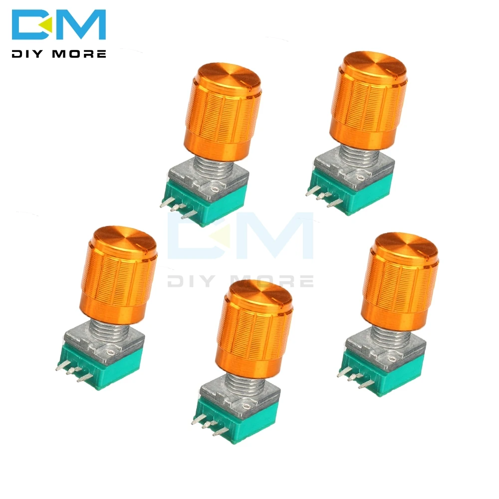 5PCS 5K 10K 20K 50K 100K B500K Ohm Rotary Potentiometer 3 Pin 3P 6mm ...