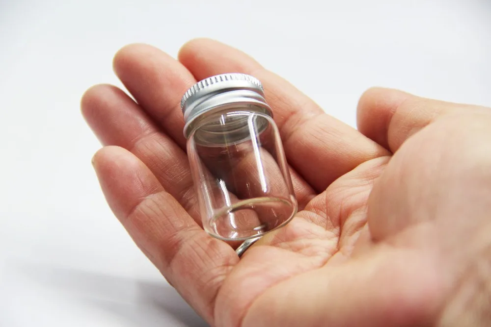 50pcs 27*40mm 12ml Clear Glass Perfume Spice Bottles Tiny Jars Vial ...