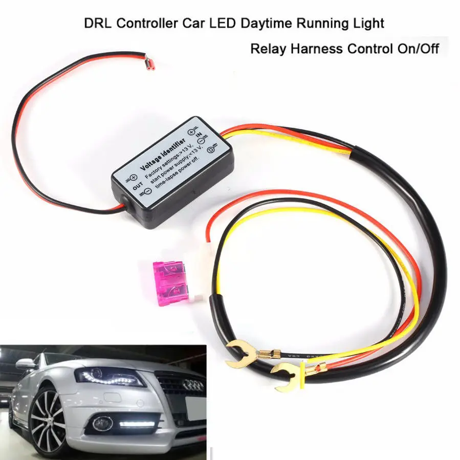 Auto Car Led Daytime Running Light Relay Harness DRL Control ON OFF ...
