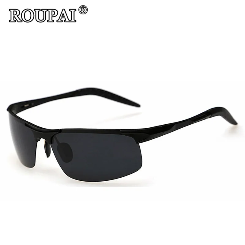 Roupai Aluminum Magnesium Polarized Sunglasses Men Driver Mirror Sun