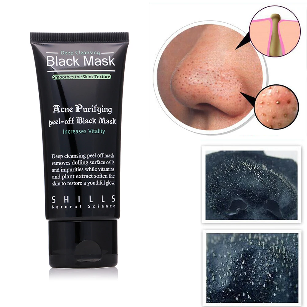 Deep Cleansing Purifying Peel Off Mud Blackhead Face Mask Black Mask ...