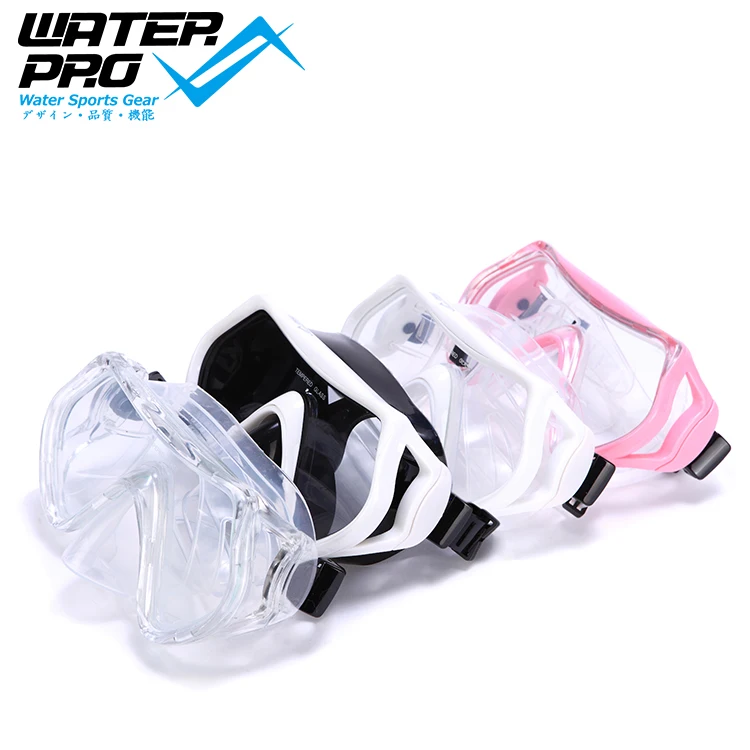 Water Pro Vyper Solo Frameless Mask Various Colors Tempered Glass Scuba ...