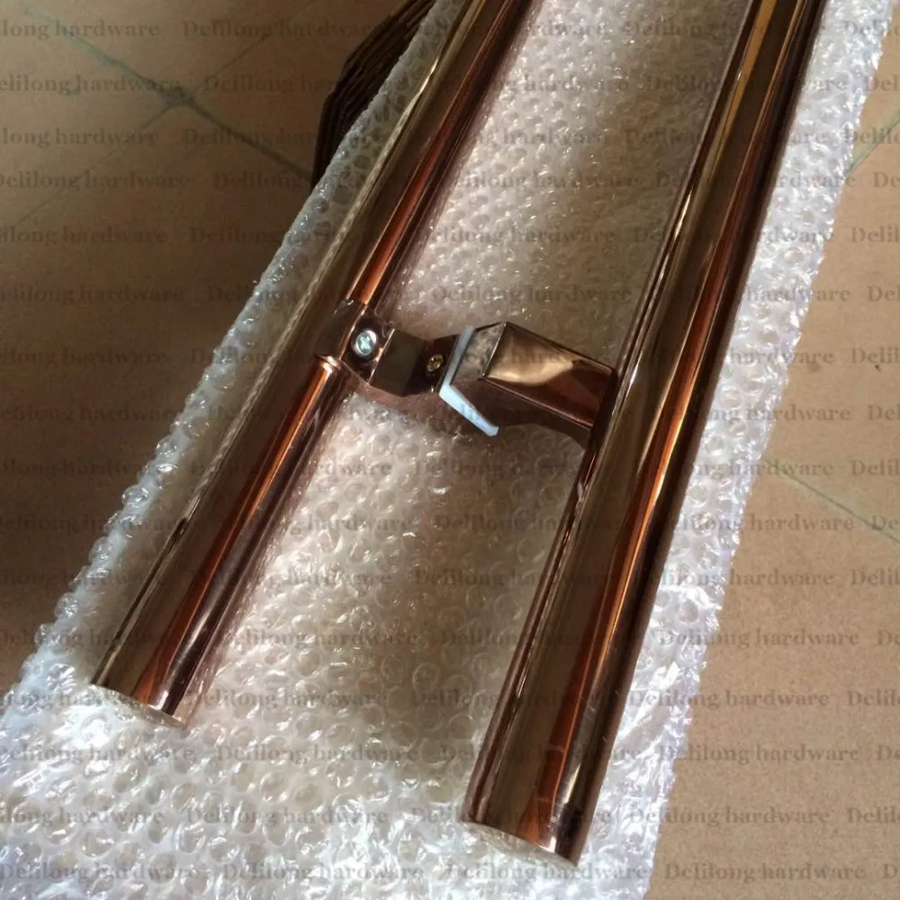 All Glossy Rose Gold Color Stainless Steel Galss Sliding Office Door ...