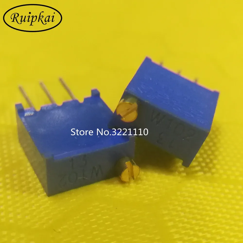 10pcs 3296W 1 102LF 3296W 102 1K ohm Top regulation Multiturn Trimmer ...