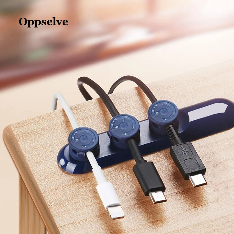 ACCESSOIRES POUR CABLE,Blue--Enrouleur de câble USB en Silicone ...