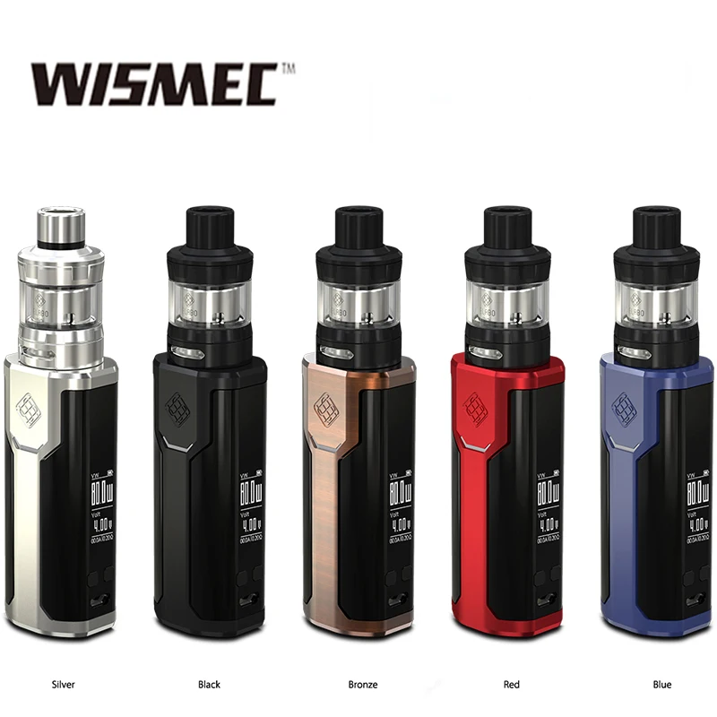 Wismec SINUOUS P80 Box Mod 80W Fit for single 18650 cell with ELABO mini 2ml Vape|mod box|80w ...
