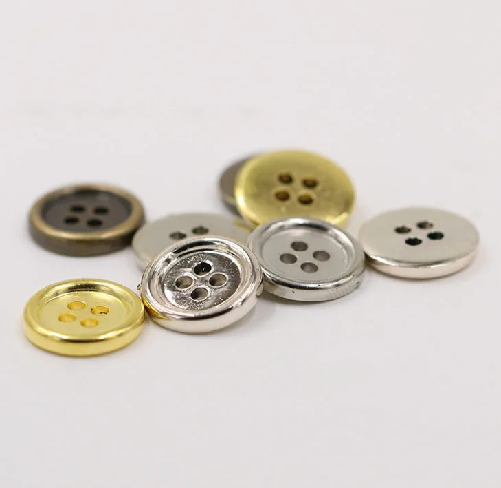 100pcs 10mm/11mm/12mm/15mm Retro bronze buttons silver bronze gold ...