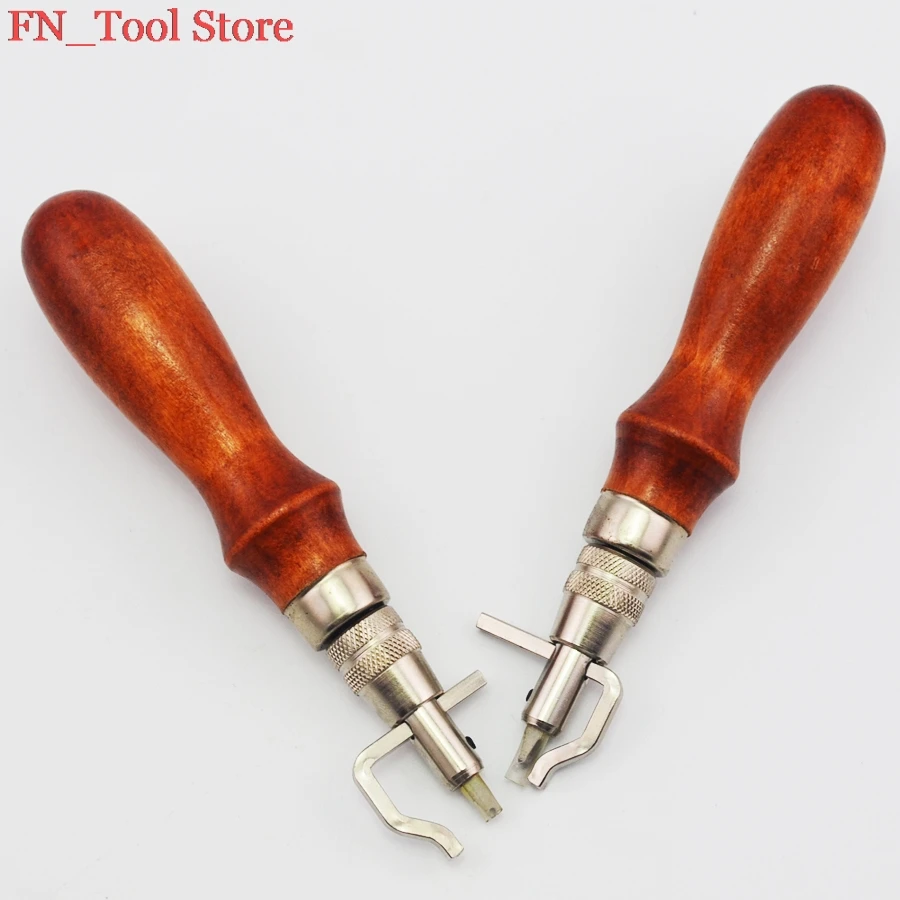 New 1pcs 2 in 1 Adjustable Leather Edge Stitching Groover Leather Craft ...