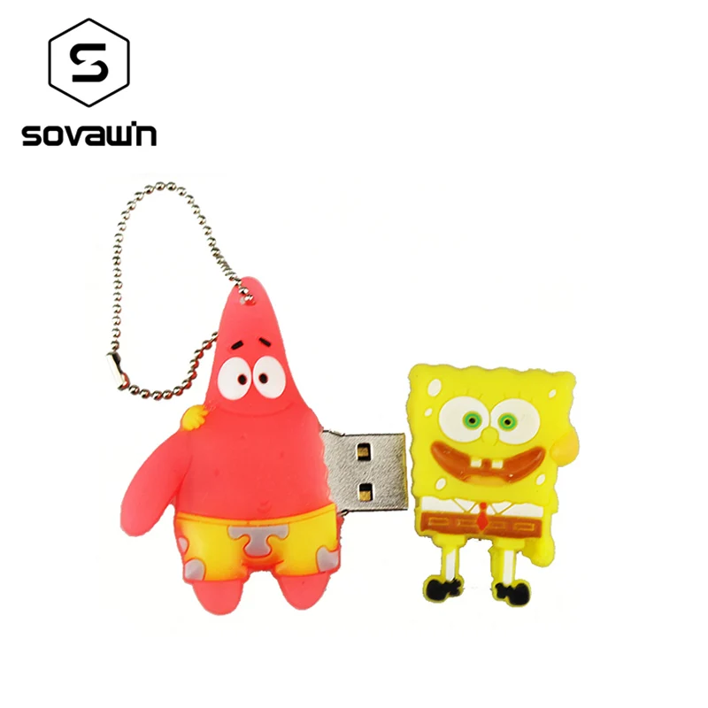 Sovawin Hot Cute SpongeBob Usb Flash Drive 64 gb 32 gb 16gb Storage ...