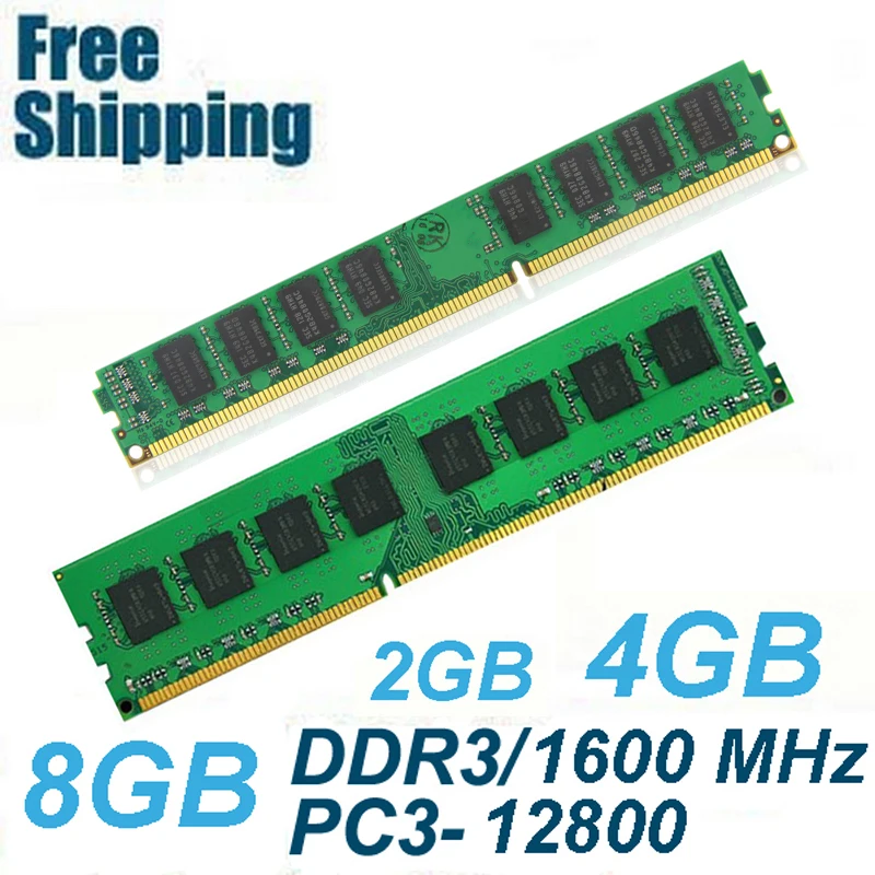 High Quality Memory Ram PC3 12800 DDR3 1600Mhz 8GB 4GB 2GB for Desktop ...