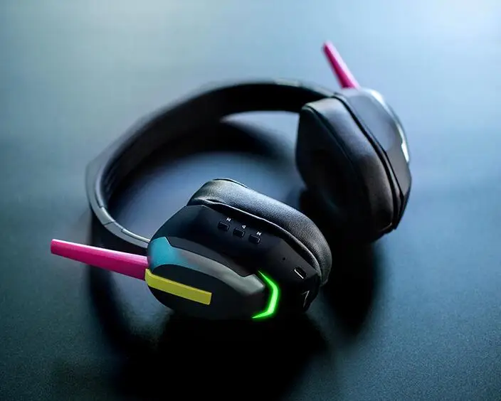 1:1 LED D.Va MEKA Analog Gaming Headset Watch Over Dva Headphone EVA ...
