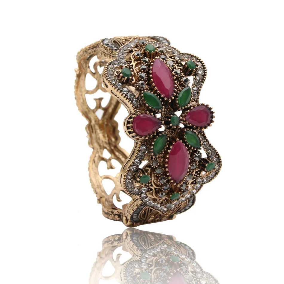 Aliexpress.com : Buy Luxuriant Antique Flower Turkish Bangle Wave Type ...