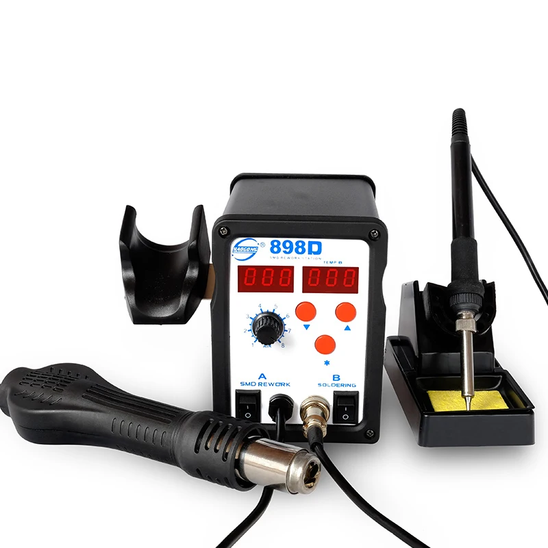 898D SMD Hot Iron Mini Soldering Station,Hot air rework station